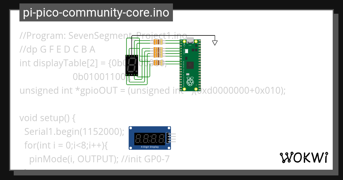 7 Segment Copy Wokwi Esp32 Stm32 Arduino Simulator 9709
