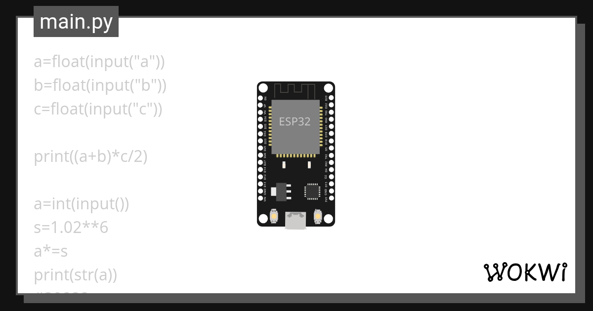 MicroPython 開發環境_高三(ESP32) Copy (2) - Wokwi ESP32, STM32, Arduino Simulator