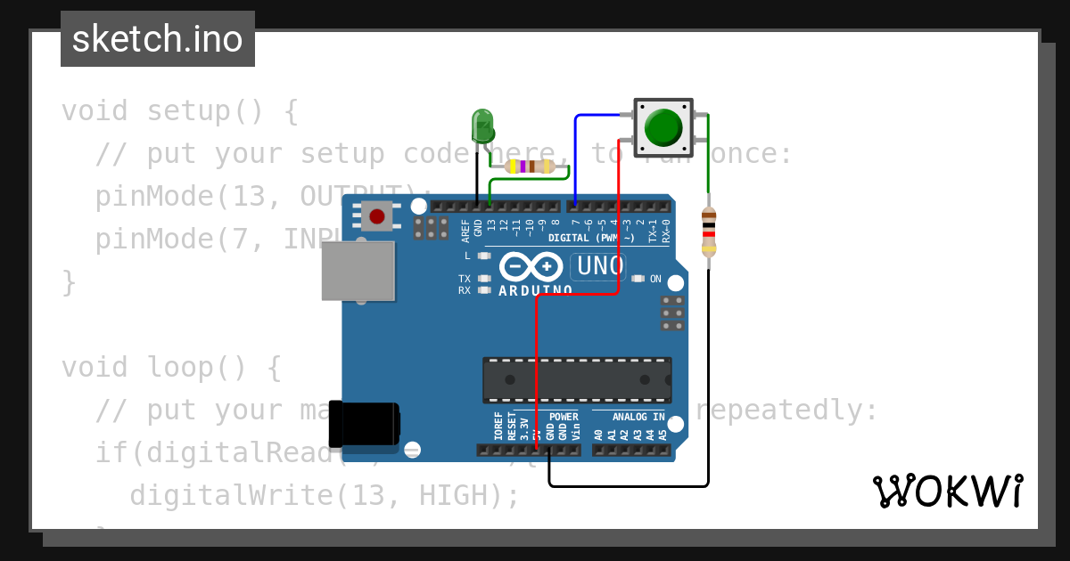 Push Button Led Lukman Wokwi Esp32 Stm32 Arduino Simulator