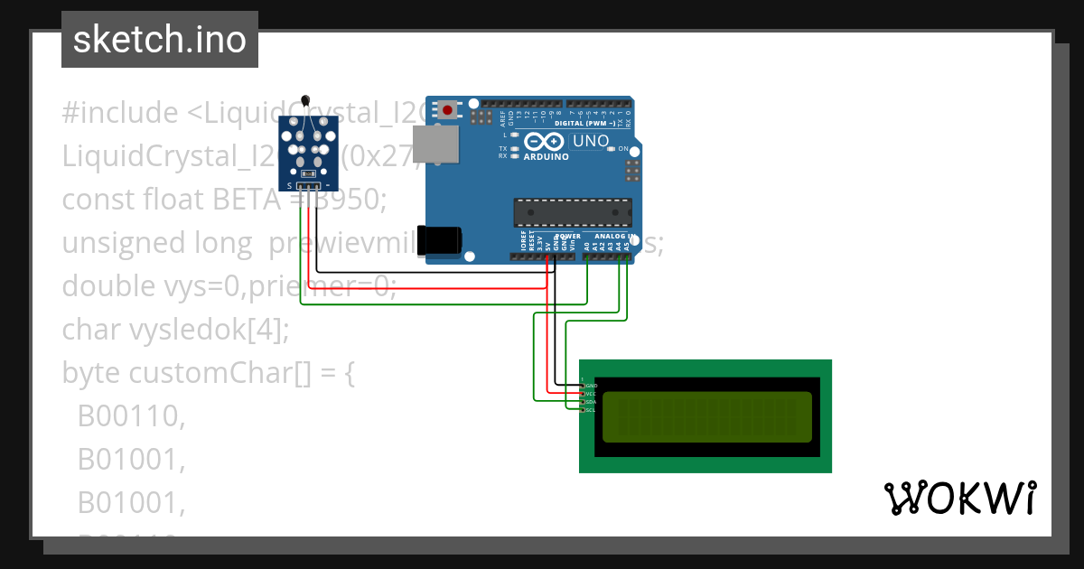 termistor - Wokwi ESP32, STM32, Arduino Simulator