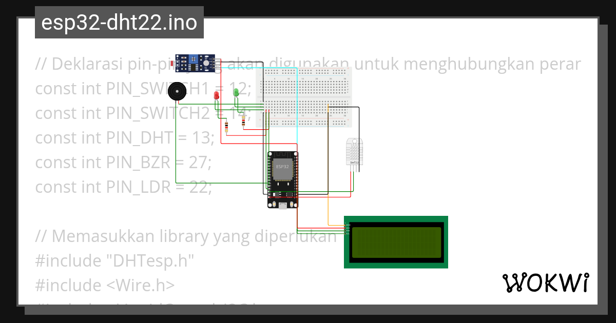Ldr suhu - Wokwi ESP32, STM32, Arduino Simulator