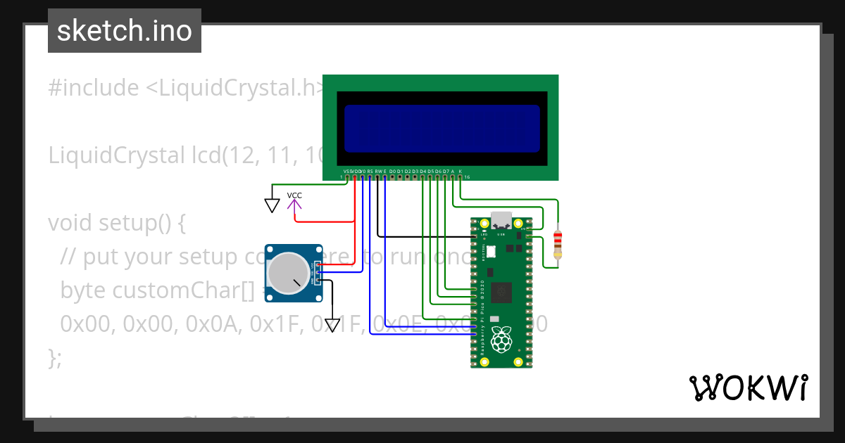 12(lcd estandar) - Wokwi ESP32, STM32, Arduino Simulator 12(lcd estandar) - Wokwi ESP32, STM32, Arduino Simulator