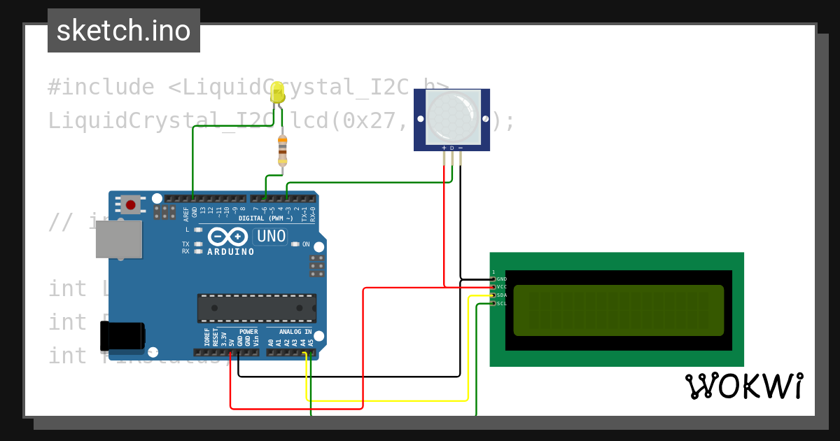 Projek Pendeksi Gerakan Wokwi Esp32 Stm32 Arduino Simulator