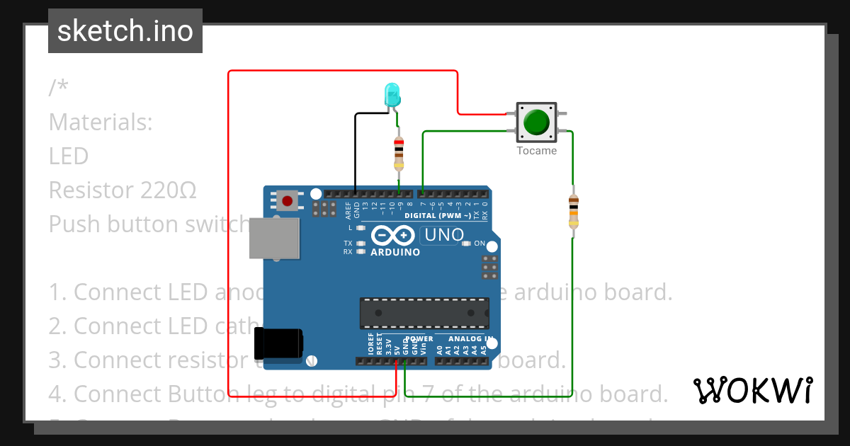 Using Buttons as Digital Inputs - Wokwi ESP32, STM32, Arduino Simulator