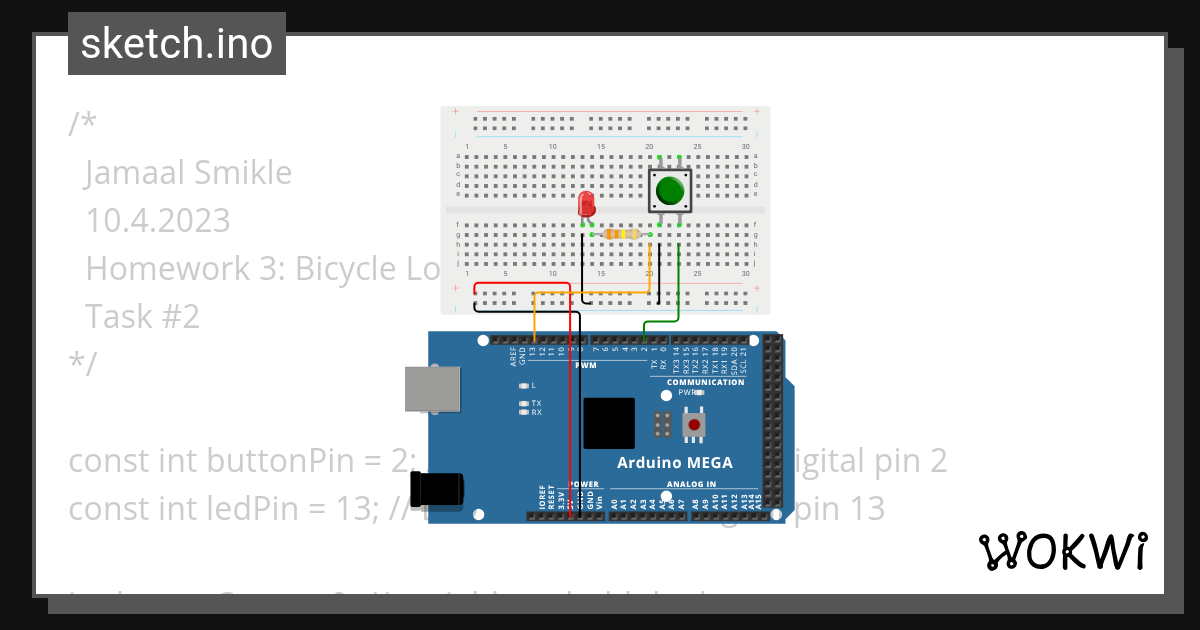 Bicycle Blinking HW3 - Wokwi ESP32, STM32, Arduino Simulator