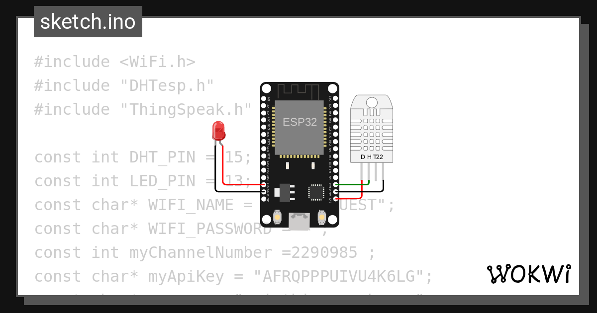 Esp32dht22 Thingspeak Wokwi Esp32 Stm32 Arduino Simulator
