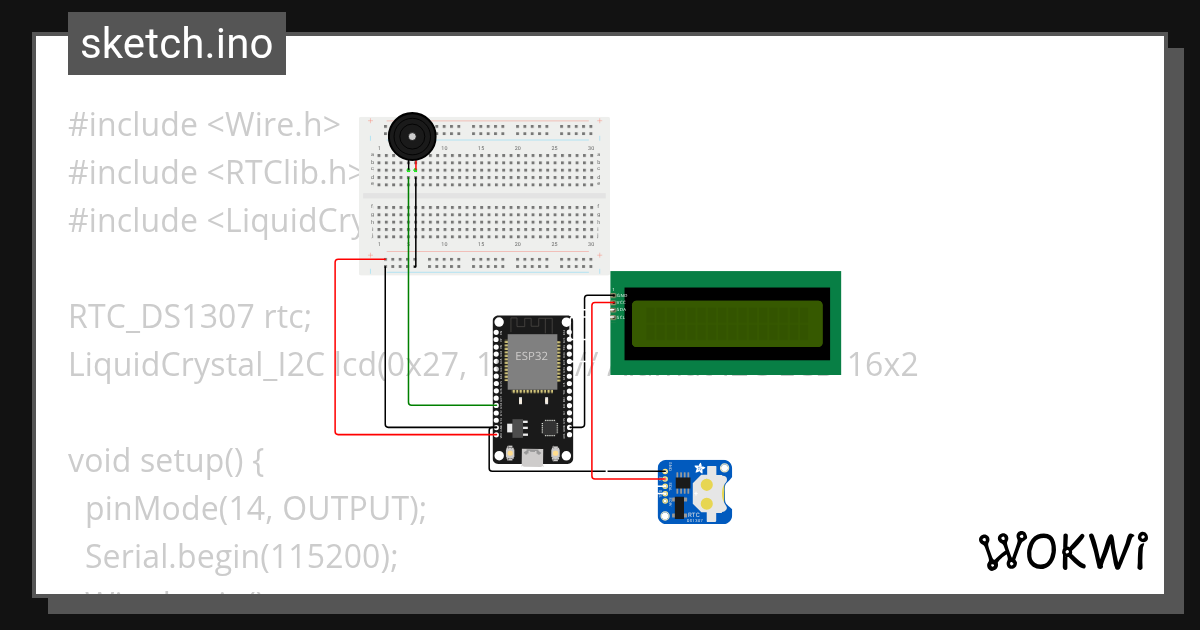 3 Oktober 2077 I2c Lcd Digital Clock Wokwi Esp32 Stm32 Arduino 0779