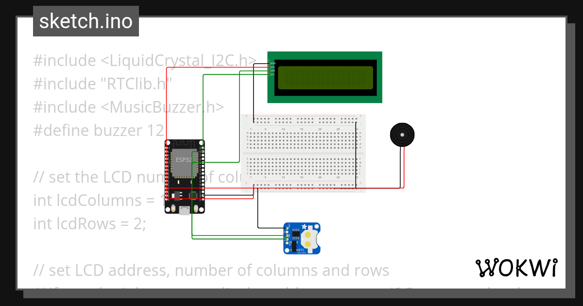 10. I2C ESP32 - Wokwi ESP32, STM32, Arduino Simulator