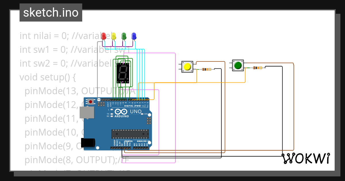Tugas PAM 6 (Eva) - Wokwi ESP32, STM32, Arduino Simulator