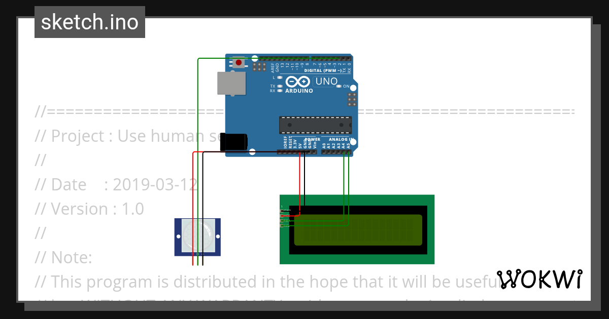 PIR Sensor - Wokwi ESP32, STM32, Arduino Simulator