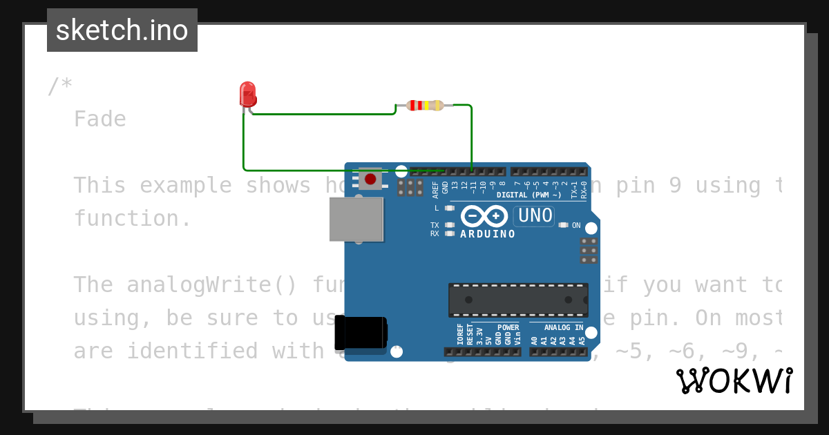 Fade Arduino Wokwi Esp32 Stm32 Arduino Simulator