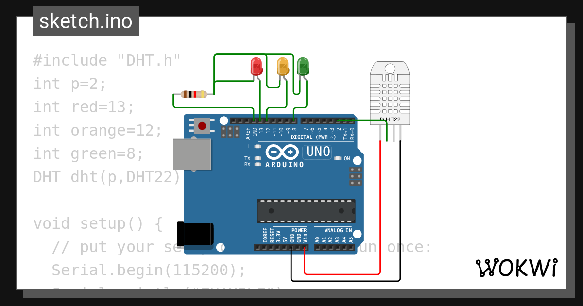 Exp8 Temperature 3leds Wokwi Esp32 Stm32 Arduino Simulator 4310