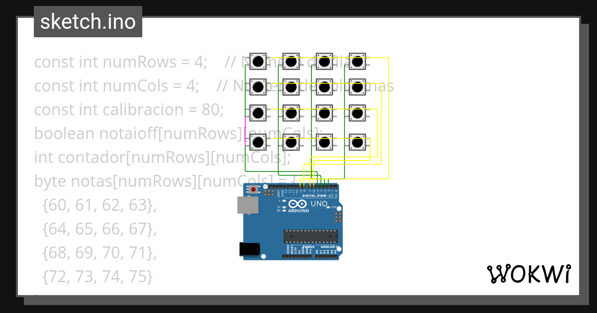 lauchpad 4x4 - Wokwi ESP32, STM32, Arduino Simulator