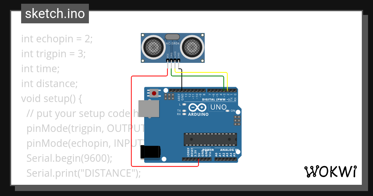 SONAR - Wokwi ESP32, STM32, Arduino Simulator