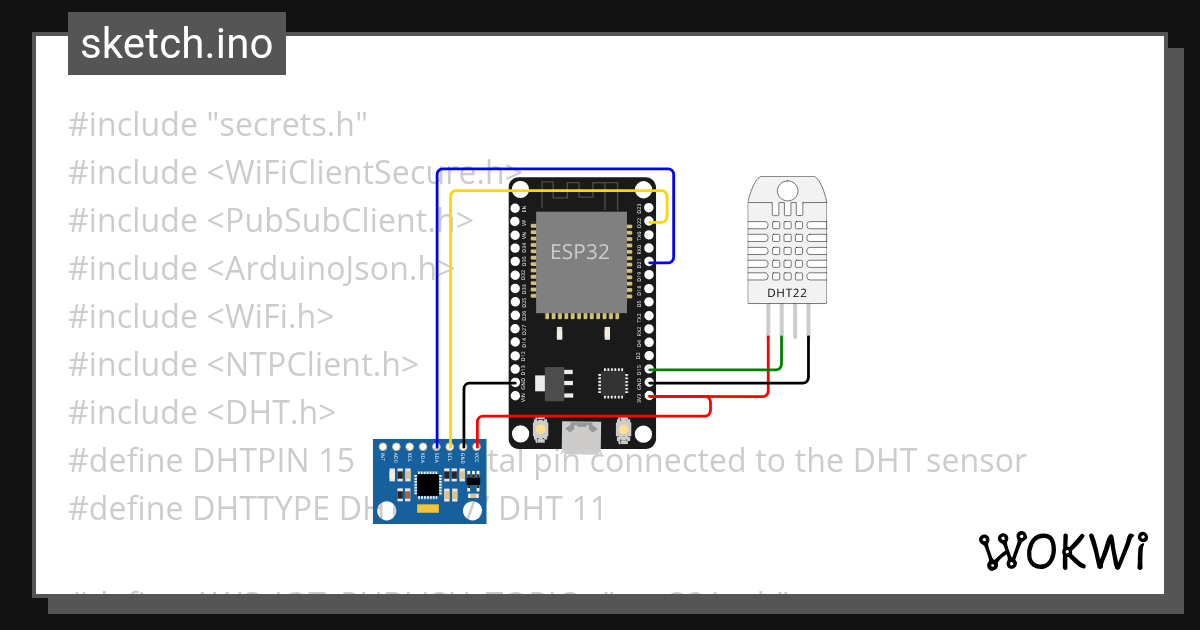 AWS IoT - Wokwi ESP32, STM32, Arduino Simulator