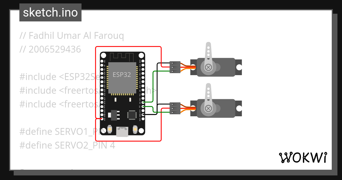 Robotika Servo Motor - Wokwi ESP32, STM32, Arduino Simulator