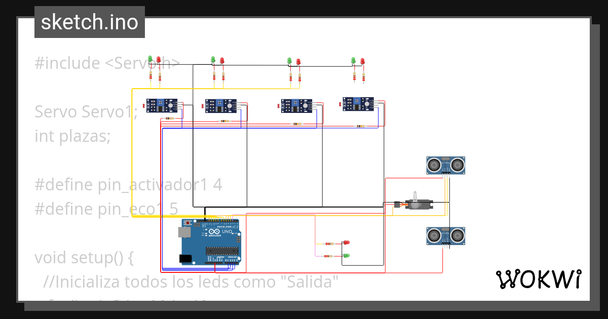 Backop parking - Wokwi ESP32, STM32, Arduino Simulator