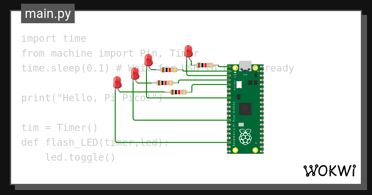 Rotating Led Wokwi Esp32 Stm32 Arduino Simulator