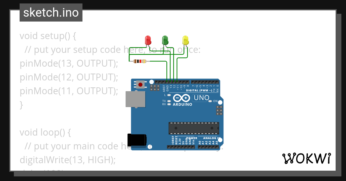 led BANYAK 1 RESISTOR - Wokwi ESP32, STM32, Arduino Simulator led BANYAK 1 RESISTOR - Wokwi ESP32, STM32, Arduino Simulator
