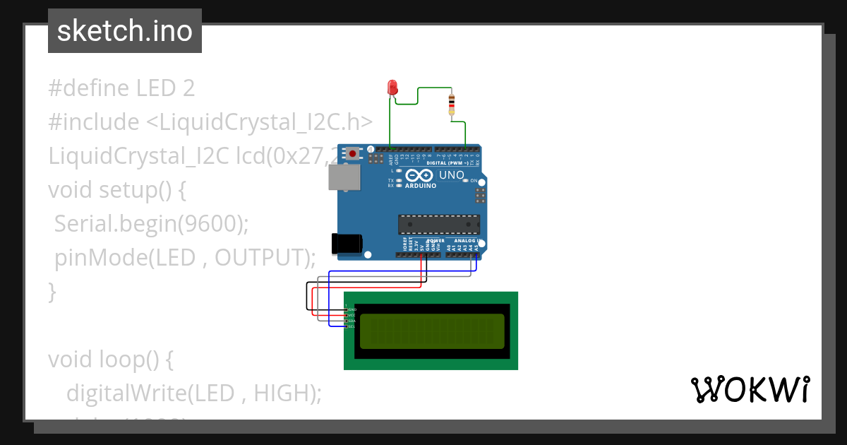 เเสดงผลไฟ Wokwi Esp32 Stm32 Arduino Simulator 8620