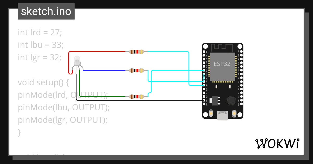 RGB 2 - Wokwi ESP32, STM32, Arduino Simulator