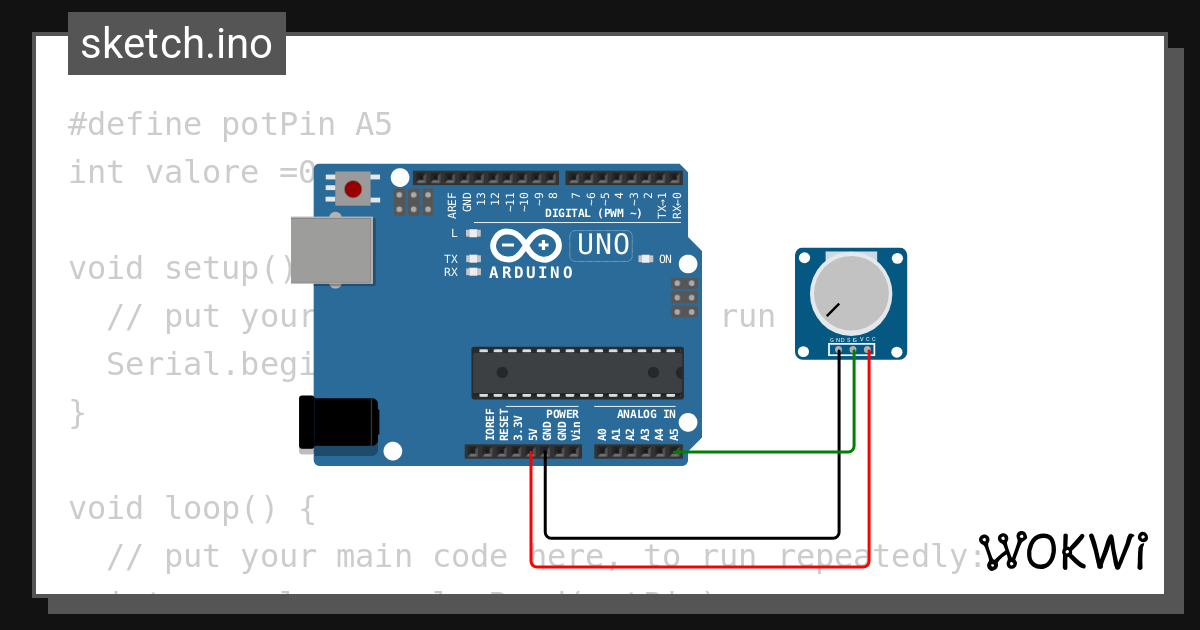 Potenziometro Wokwi Esp32 Stm32 Arduino Simulator 4101