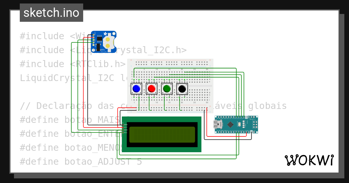 Esqueleto E Ds1307 Teste 04 10 2023 Wokwi Esp32 Stm32 Arduino Simulator