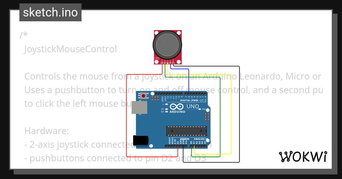 Joy_mouse - Wokwi ESP32, STM32, Arduino Simulator