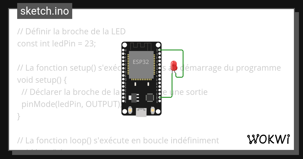 lampe esp32 - Wokwi ESP32, STM32, Arduino Simulator