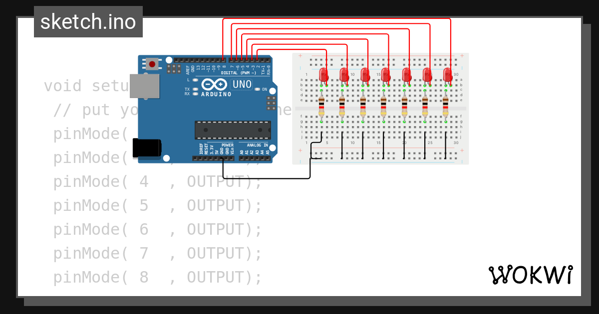 Mạch Nháy đèn Wokwi Esp32 Stm32 Arduino Simulator 8294