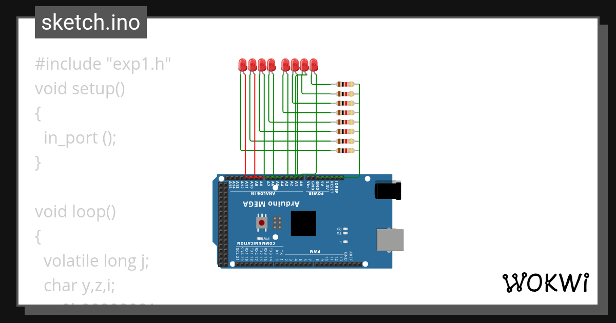 Led Runner Wokwi Esp32 Stm32 Arduino Simulator 3034