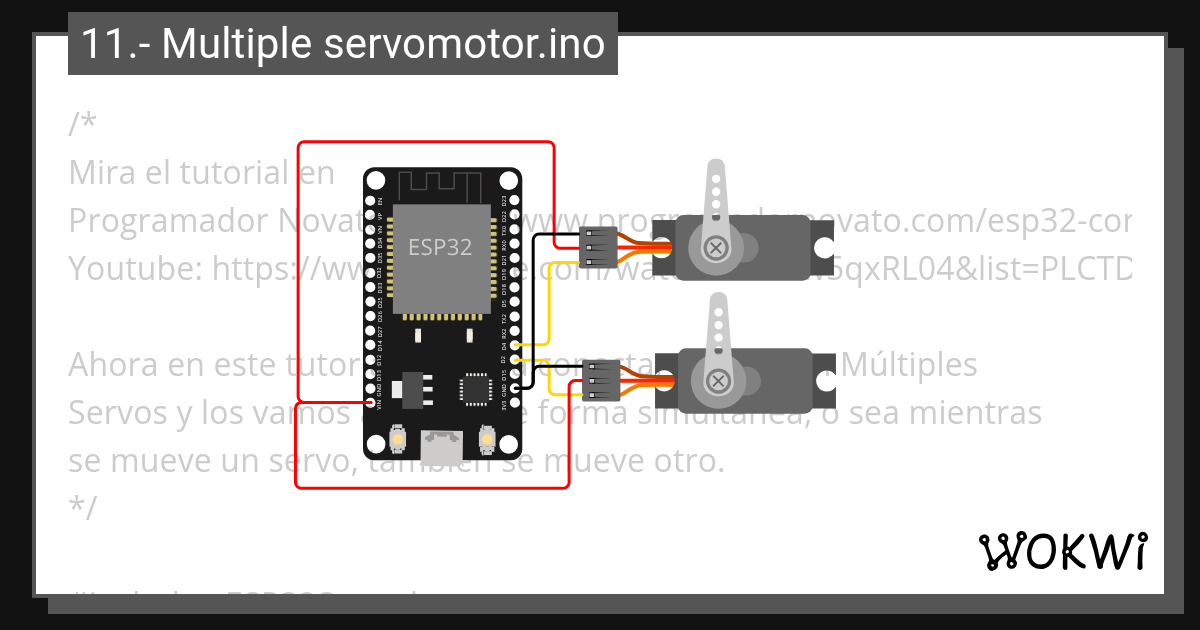 11.- Multiple servomotor.ino Copy - Wokwi ESP32, STM32, Arduino Simulator