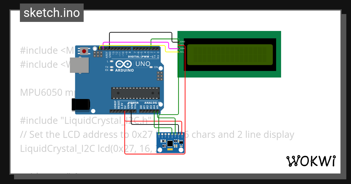 Mpu6050 Wokwi Esp32 Stm32 Arduino Simulator 