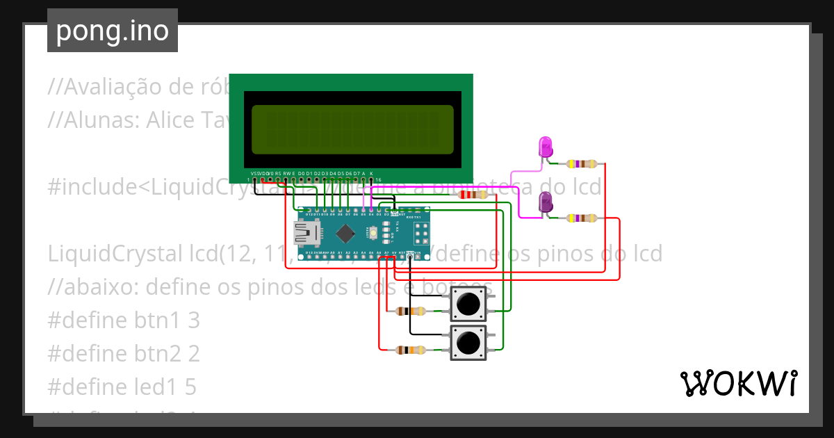 avaliacao de robotica - Wokwi ESP32, STM32, Arduino Simulator