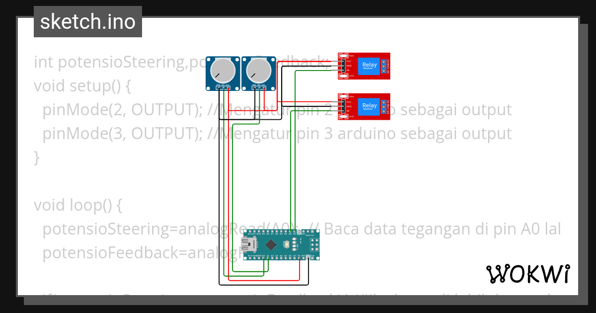 Kemudi Wokwi Esp32 Stm32 Arduino Simulator 9828