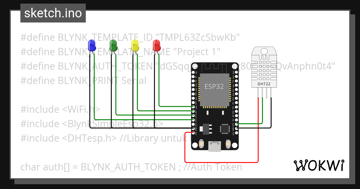 Project 1 - Wokwi ESP32, STM32, Arduino Simulator