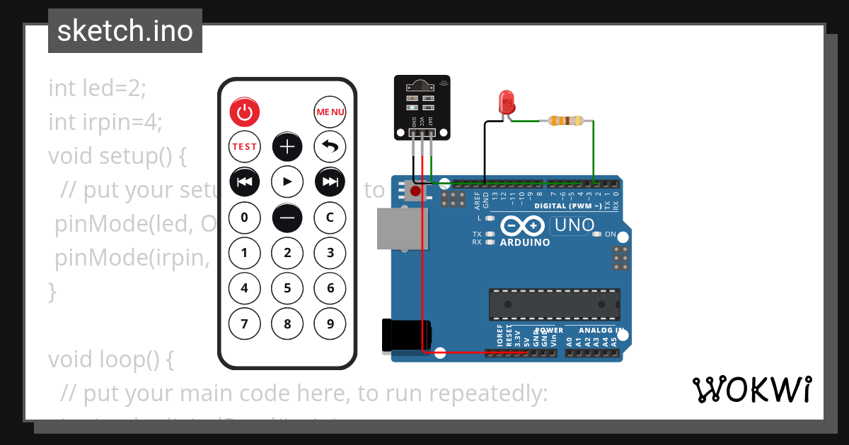 IR Sensor - Wokwi ESP32, STM32, Arduino Simulator