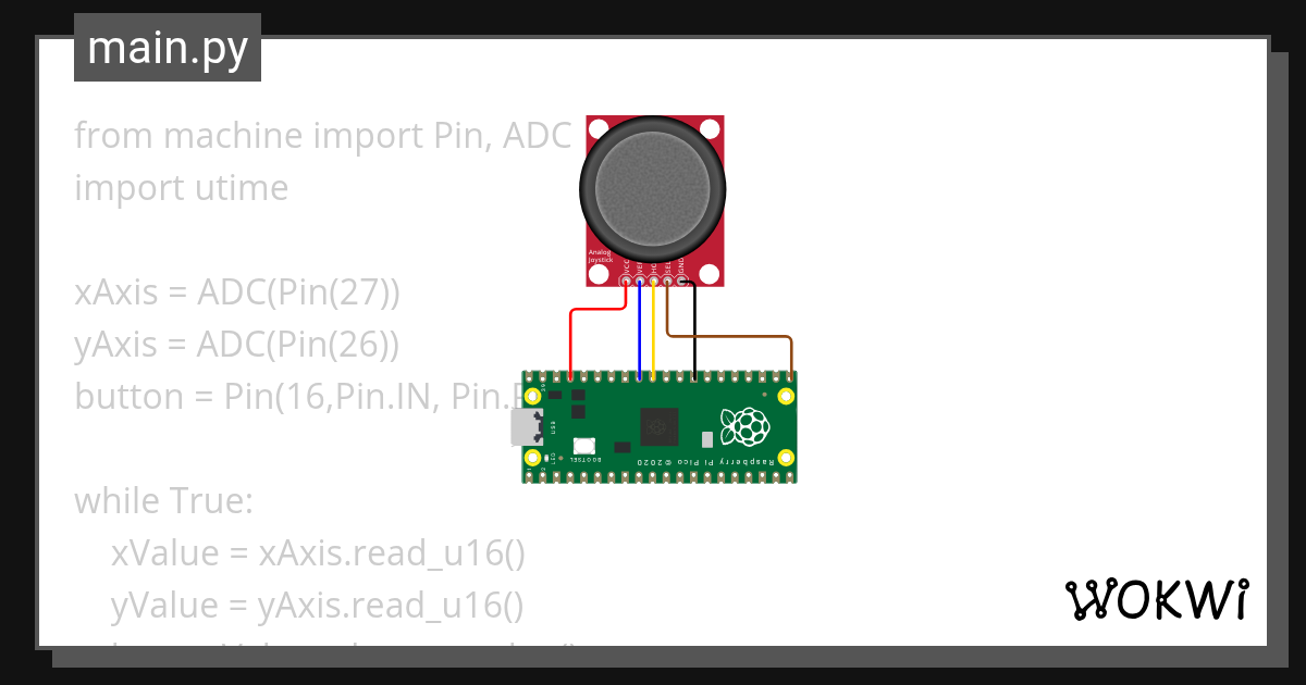 joystick with raspberry - Wokwi ESP32, STM32, Arduino Simulator