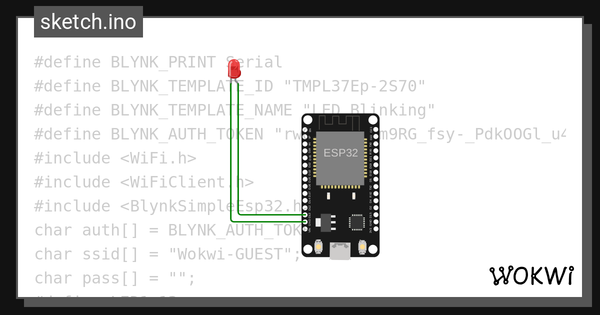 Led Blinking With Blynk Wokwi Esp32 Stm32 Arduino Simulator 2571