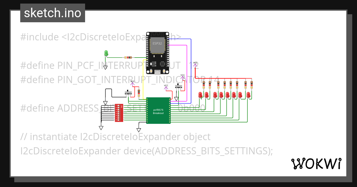 ESP32_pcf8575 - Wokwi ESP32, STM32, Arduino Simulator