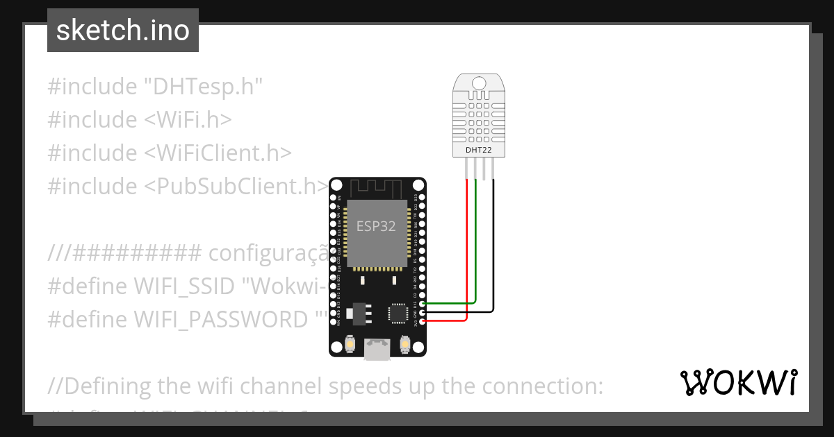 Sensor temp umid - Wokwi ESP32, STM32, Arduino Simulator