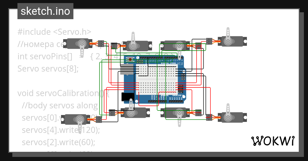 QuadroPod - Wokwi ESP32, STM32, Arduino Simulator