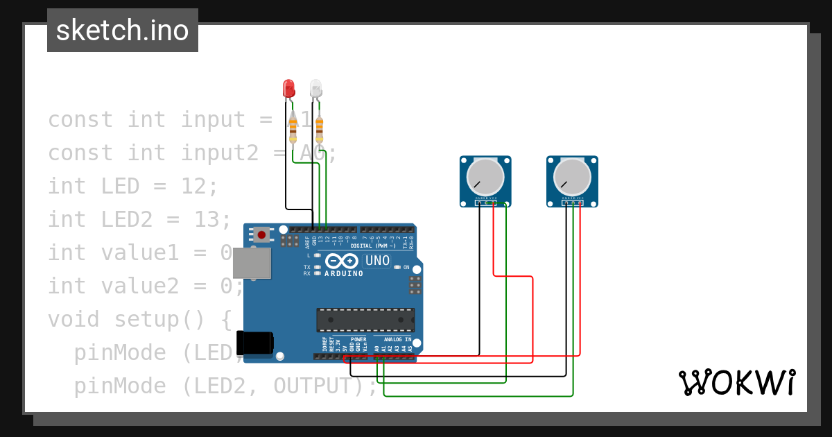 Potenciometerdioda Wokwi Esp32 Stm32 Arduino Simulator 