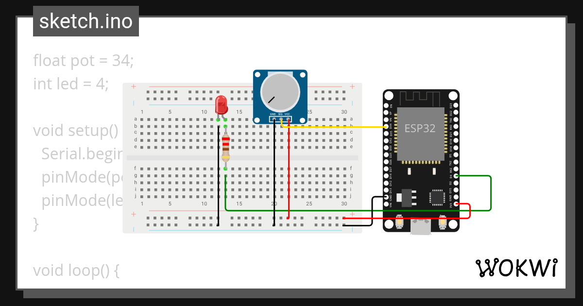 Potenciometro Wokwi Esp32 Stm32 Arduino Simulator 8472