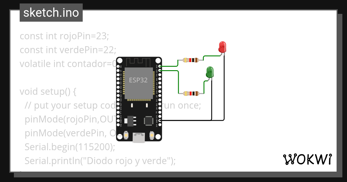 practica 2 - Wokwi ESP32, STM32, Arduino Simulator