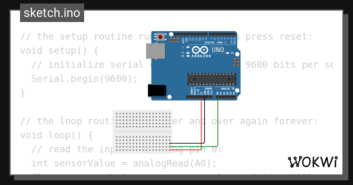 Voltage Reader Wokwi Esp32 Stm32 Arduino Simulator