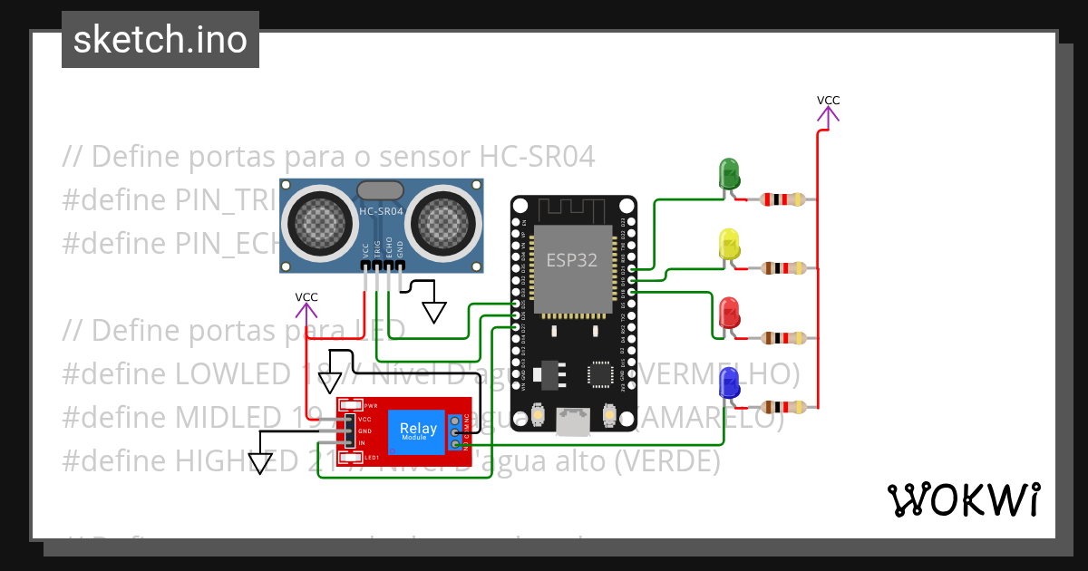 2FIT - Mini- Projeto - hc-sr04 Copy - Wokwi ESP32, STM32, Arduino Simulator