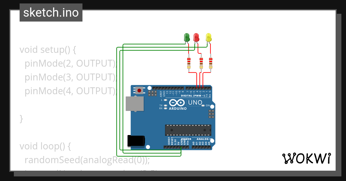 Leds Aleatorios Wokwi Esp32 Stm32 Arduino Simulator 