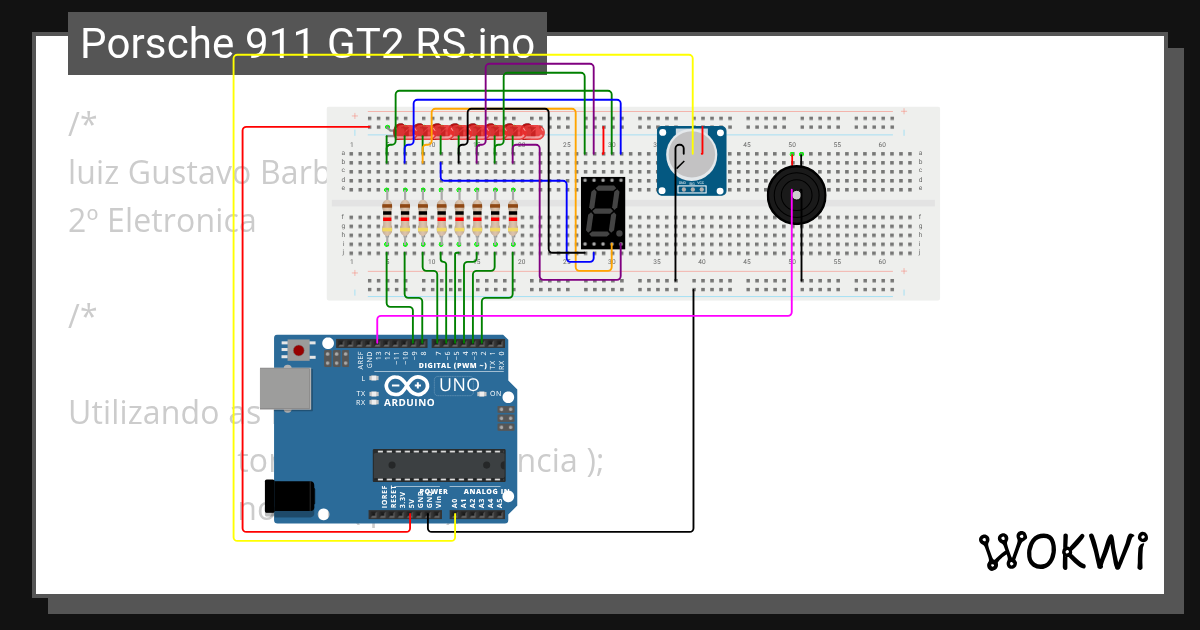 Porsche 911 GT3 RS - Wokwi ESP32, STM32, Arduino Simulator