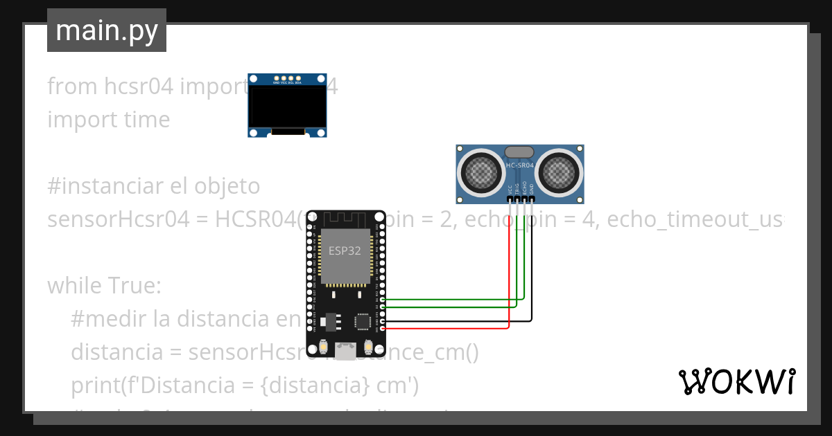 Ultrasonidosensor Wokwi Esp32 Stm32 Arduino Simulator